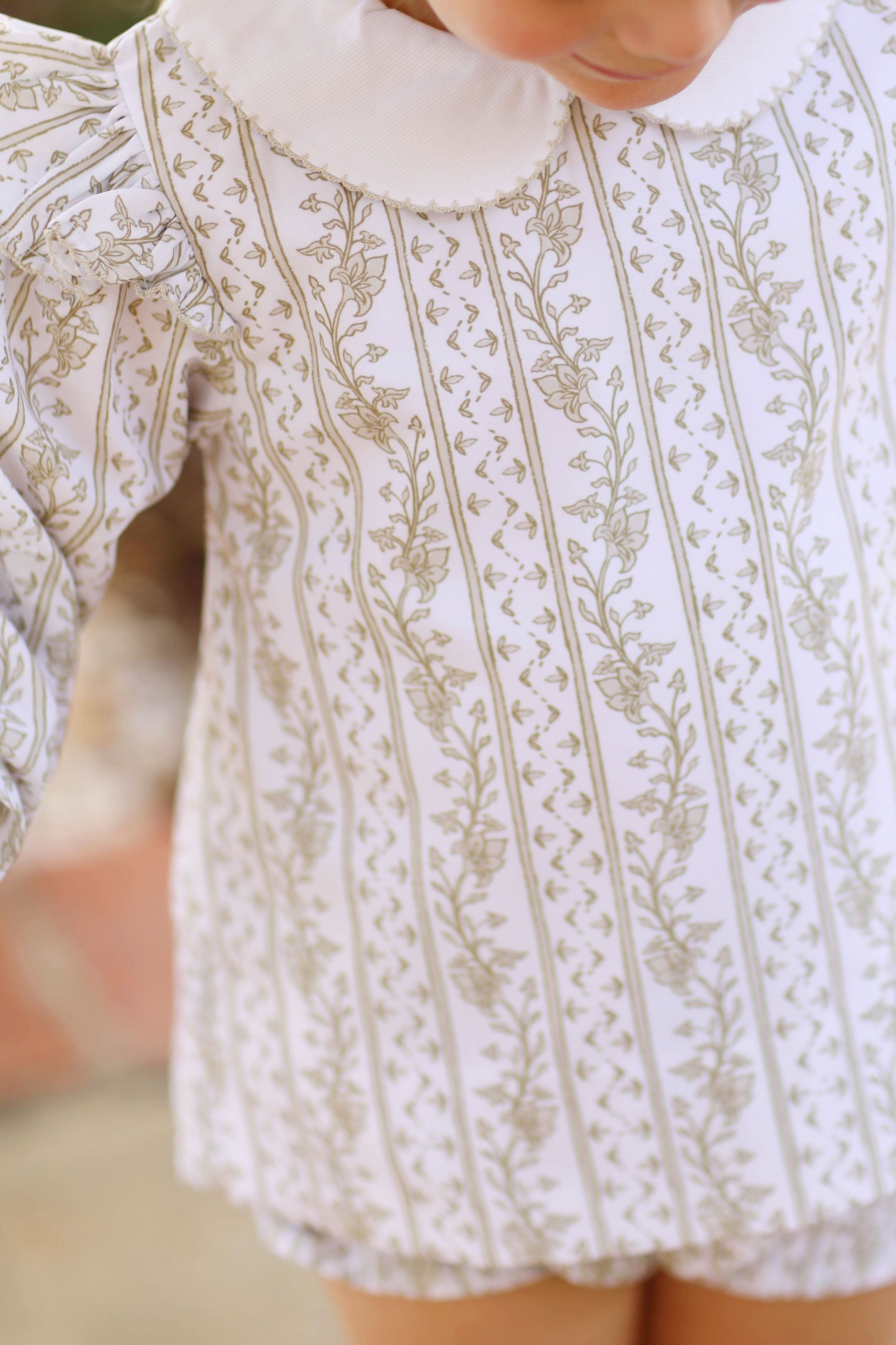 Fall Floral Ruffle Angel Wing Bloomer Set – The Smocking Place